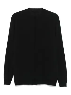 LOW BRAND Fine-knit Merino Wool Sweater - Black