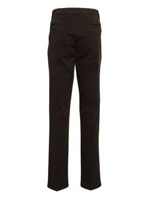 Canali Gabardine Chino Trousers - Brown