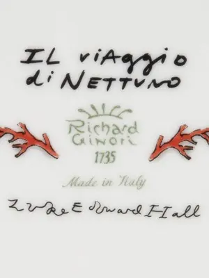 GINORI 1735 Il Viaggio Di Neptuno Bread Plate - Orange