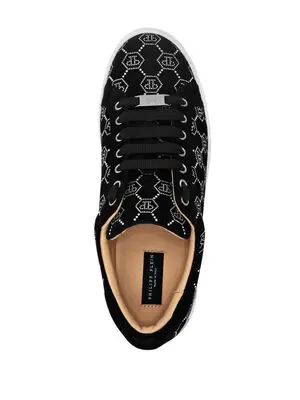 Philipp Plein Rhinestone Monogram Sneakers