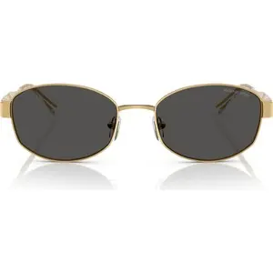 Michael Kors 56mm Oval Sunglasses - Dark Grey/ Gold