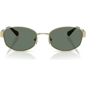 Michael Kors Michael Kors 56mm Oval Sunglasses Green/ Gold