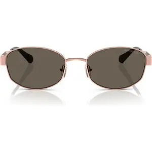 Michael Kors 56mm Oval Sunglasses - Rose Gold