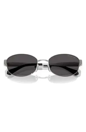 Michael Kors 56mm Oval Sunglasses - Silver