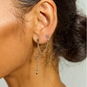 LUCY QUARTERMAINE Splash Double Post Drop Earrings
