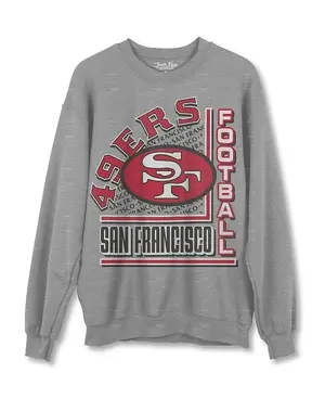 Junk Food Clothing Nfl San Francisco 49ers Backfield Crew Fleece Sweatshirt - Heather Grey