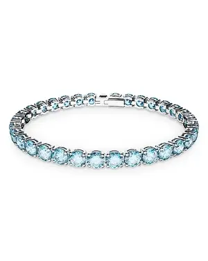 SWAROVSKI Matrix Crystal Tennis Bracelet - Blue/silver