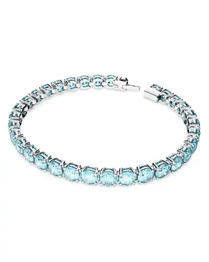 SWAROVSKI Matrix Crystal Tennis Bracelet - Blue/silver