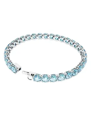 SWAROVSKI Matrix Crystal Tennis Bracelet - Blue/silver