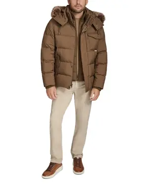 Andrew Marc Forester Faux-fur-trimmed Down Jacket - Cappucino