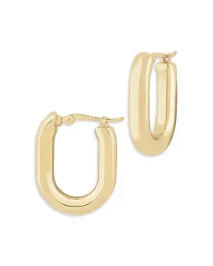 MOON & MEADOW 14k Yellow U Hoop Earrings - Gold