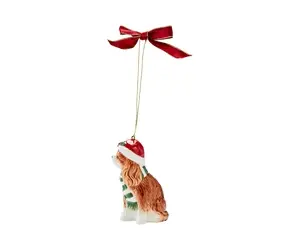 SPODE Christmas Tree King Charles Spaniel Ornament