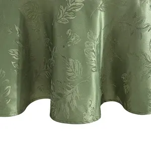ELRENE HOME FASHIONS Elegant Woven Leaves Jacquard Damask Oval Tablecloth
