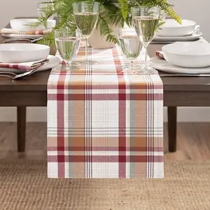 ELRENE HOME FASHIONS Seneca Plaid Harvest Cotton Table Runner - Multi