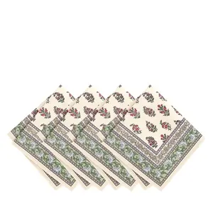 ELRENE HOME FASHIONS Nomad Harvest Block Print Napkins, 17x17, Set Of 4 - Multi