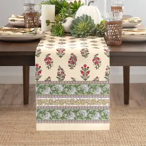 ELRENE HOME FASHIONS Nomad Harvest Block Print Table Runner - Multi
