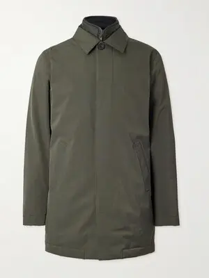 Nn07 Blake 8240 Coated-twill Trench Coat - Green