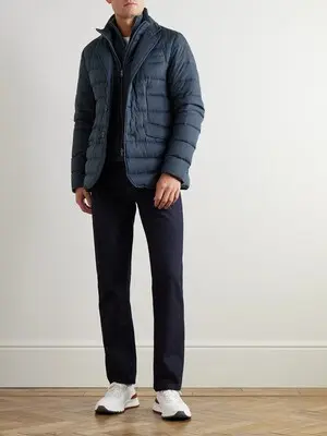 Herno Slim-fit Convertible Padded Quilted Shell Down Blazer