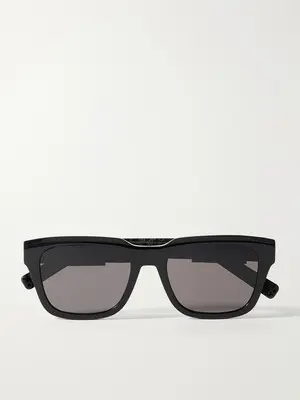 Dior B23 S1i Geometric Acetate Sunglasses - Black