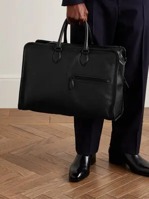 Berluti Jour Pillow Full-grain Leather Weekend Bag