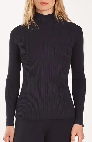 OYUN Classic Rib Mock Neck Top