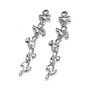 LUCY QUARTERMAINE Splash Drop Earrings - Sterling Silver