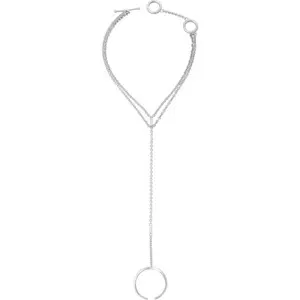 LUCY QUARTERMAINE Skinny Drip Hand Chain - Sterling Silver