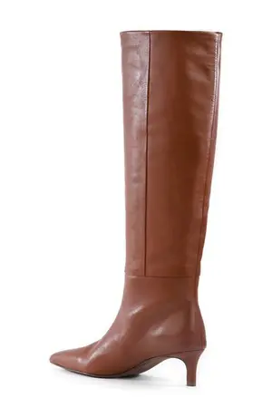 Seychelles Rose Over-the-knee Kitten Heel Boots - Tan Leather