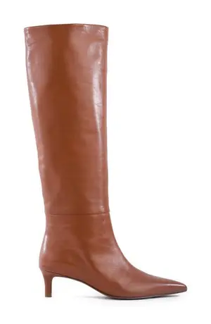 Seychelles Rose Over-the-knee Kitten Heel Boots - Tan Leather