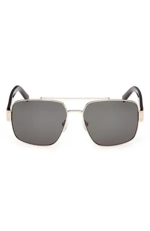Mcm 58mm Navigator Sunglasses - Gold / Green