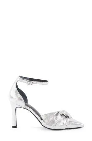 Seychelles Leather D'orsay Pump - Silver Leather
