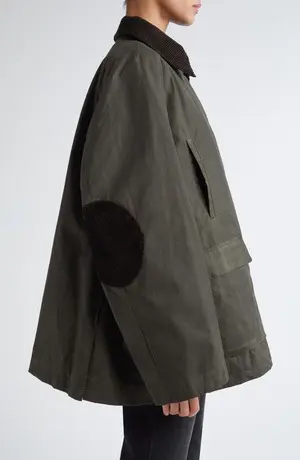 TOTEME Country Waxed Organic Cotton Chore Jacket - Forest