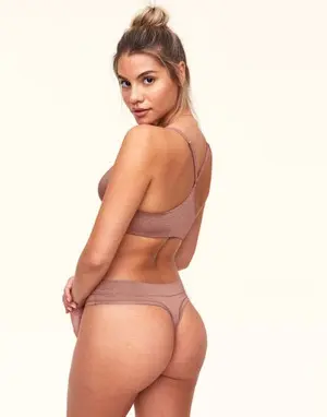 ADORE ME Ashling Thong Panties - Medium Beige