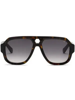 Philipp Plein Philipp Plein Starlight Aviator Sunglasses Brown