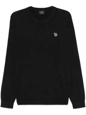 Paul Smith Zebra-patch Sweater - Black