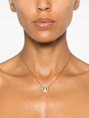 Shay 18kt Yellow Emerald And Diamond Pendant Necklace