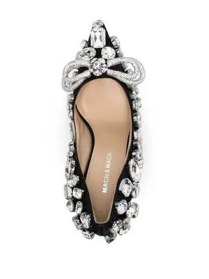 Mach & Mach 80mm Crystal-embellished Pumps