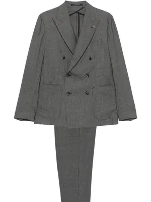 Tagliatore Dogtooth-pattern Suit