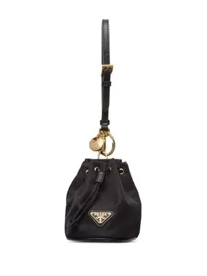 Prada Mini Icon Re-nylon Keychain Charm - Black