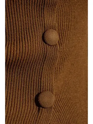BY MALENE BIRGER Francinas Ribbed Knit Sweater With Balloon Sleeves - Brown