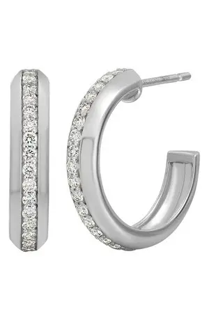 Bony Levy Gatsby Pavé Diamond Hoop Earrings - 18k White Gold