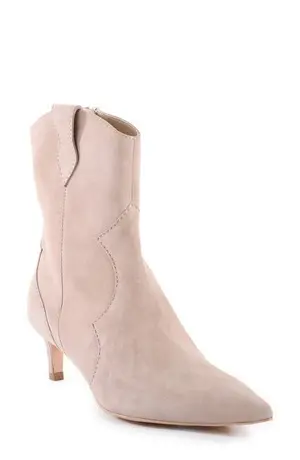 Seychelles Dallas Pointy Toe Western Sock Boots - Taupe Suede