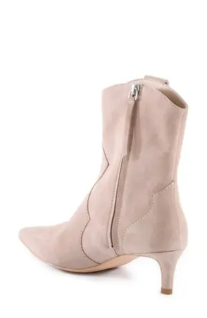 Seychelles Dallas Pointy Toe Western Sock Boots - Taupe Suede