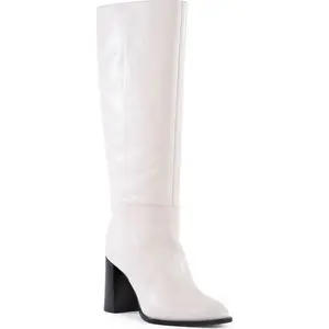 Seychelles Push To Start Knee High Boot - White Leather