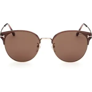 TOM FORD 61mm Round Frame Sunglasses