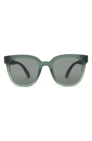 Toms TOMS Juniper 54mm Round Frame Sunglasses Spruce Crystal Fade/ Green