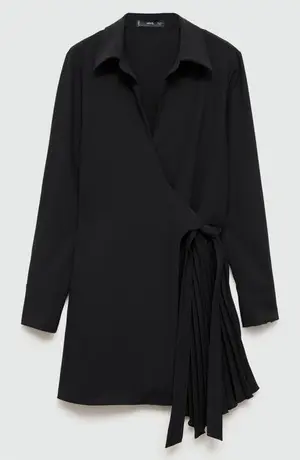Mango Long-sleeve Wrap Shirtdress