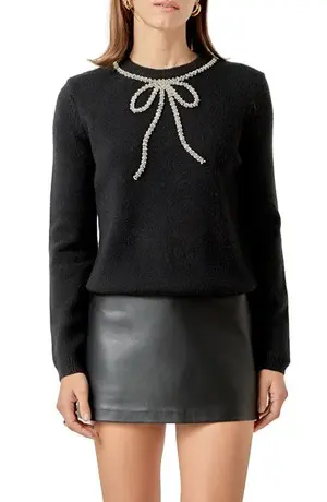 English Factory Bow Sweaters For Women