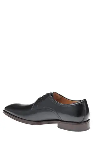 Johnston & Murphy Sullivan Plain Toe Derby - Black Italian Calfskin
