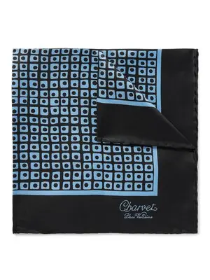 Charvet Printed Silk-twill Pocket Square